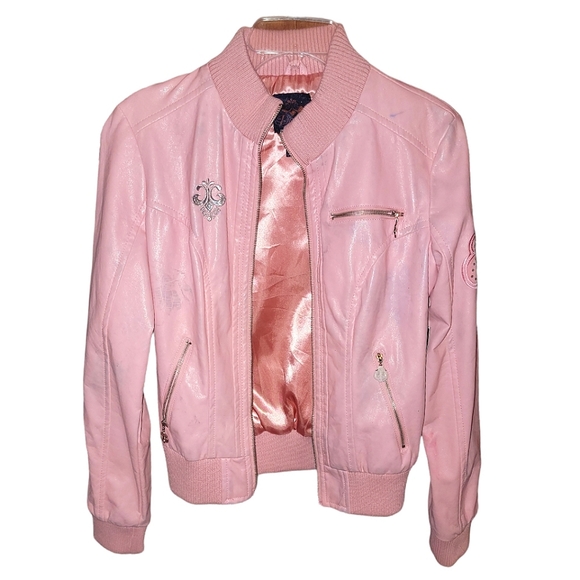 Dereon | Jackets & Coats | Rare Y2k Vintage Pink Studded Dereon Jacket ...